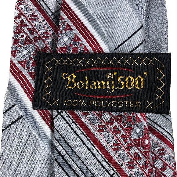 Botany 500 | Accessories | Botany 50 Vintage Mens Silver Grey Black Red ...